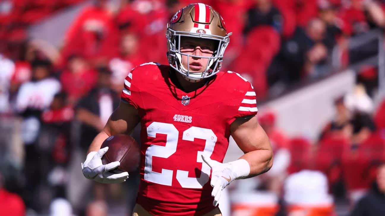 McCaffrey ties mark with TD in 17th game in row - BigPaulSports