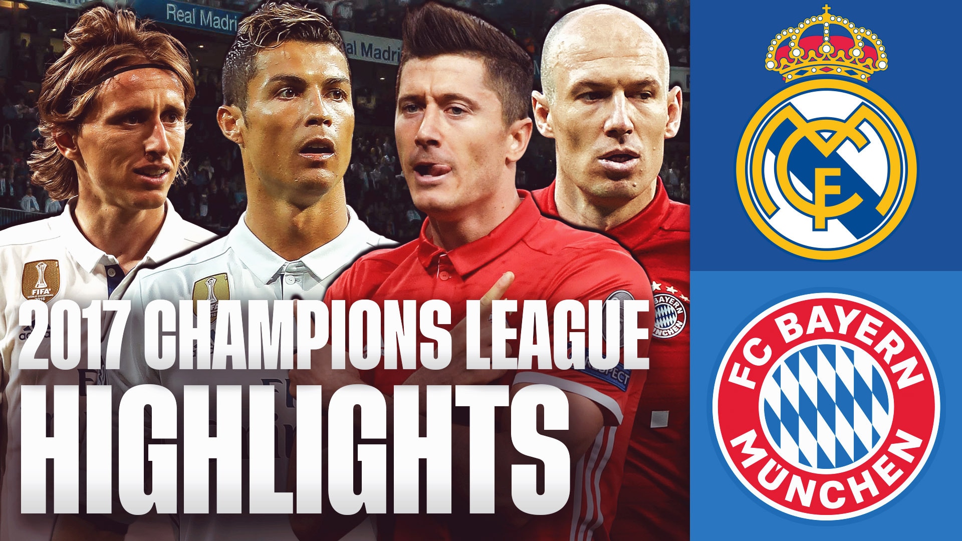 Bayern Munich vs Real Madrid 2017 UEFA Champions League Quarterfinals ...